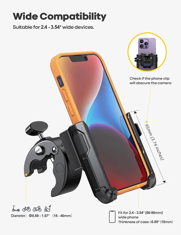 Lamicall Electric Bike Phone Mount Bp09 Shake Off Adjustable Mobile ...