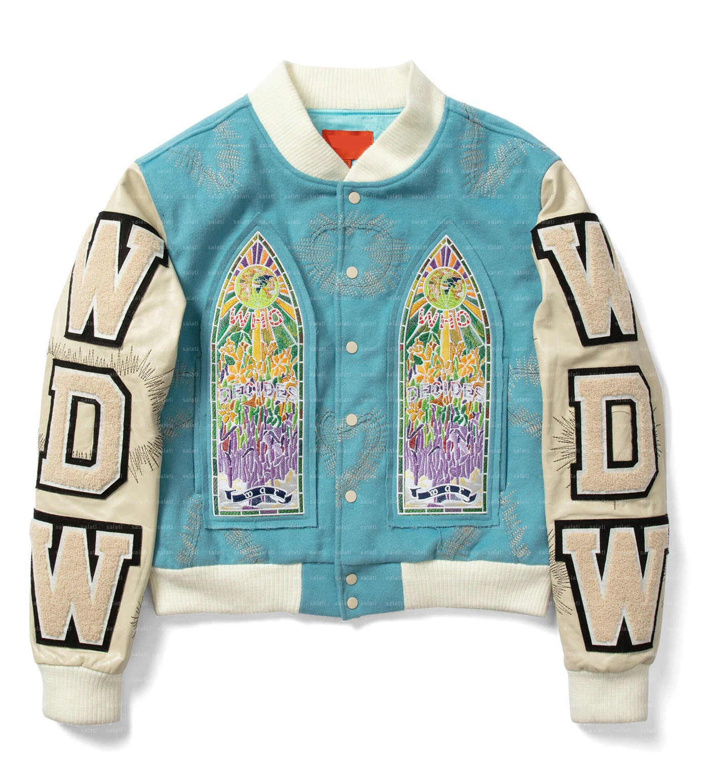 Custom Patchwork Leather Jacket Rhinestone Embroidery Patches Vintage ...