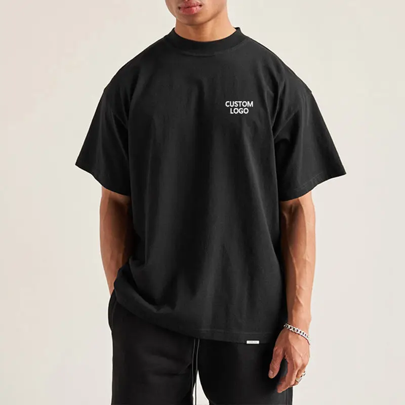 Streetwear Drop Shoulder Heavyweight Cotton Boxy Fit T Shirt Custom ...