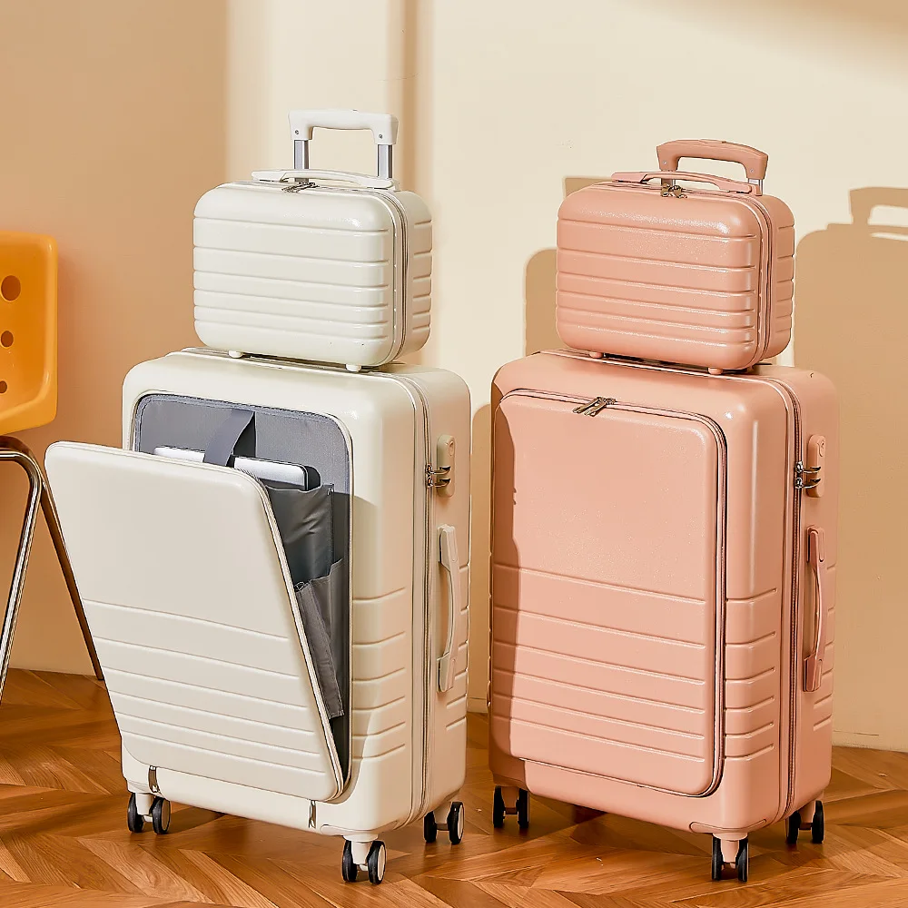 Carry on Luggage with Front Pocket - Hard Shell Suitcases