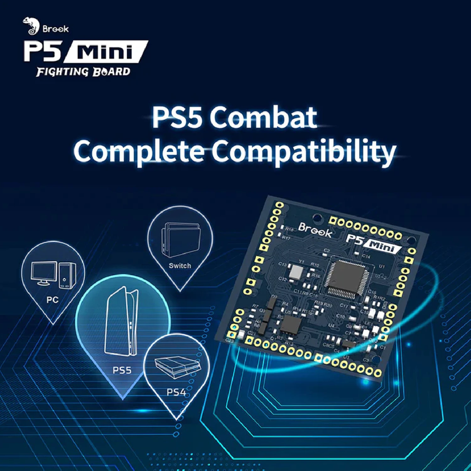 Brook P5 Component Mini Fighting Board For Ps5 Fighting Games For ...