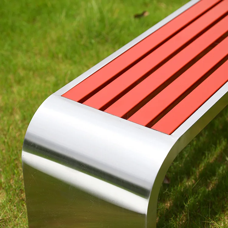 Alibaba.com: Outdoor Park Chairs Solid Wood, Backless Stainless Steel ...