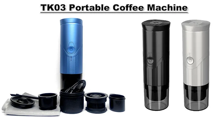 TK03 New Design Portable Electric Espresso Machine Aluminum OEM Coffee Maker 90 Cappuccino Maker ...