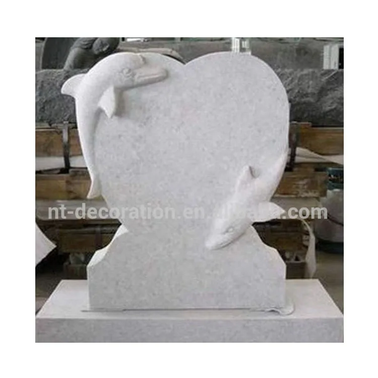 White Dolphin Shaped Granite Simple Design Headstone Ntgt-020y - Buy ...