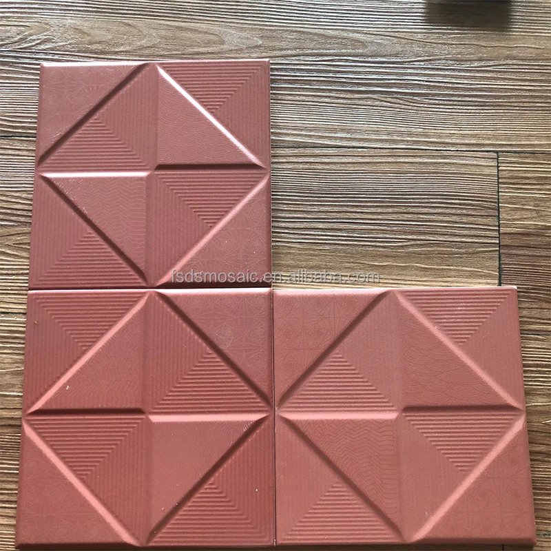 Red Hand Made Ceramic Tile 200x200mm Use For Floor Tile And Wall - Buy ...