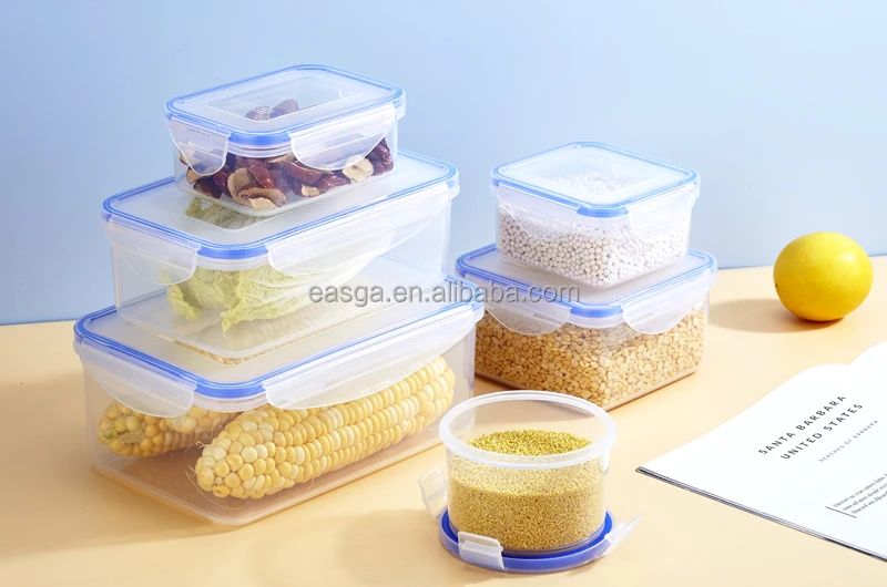 Large Plastic clear Transparent Food Container 2000ml Food Container ...