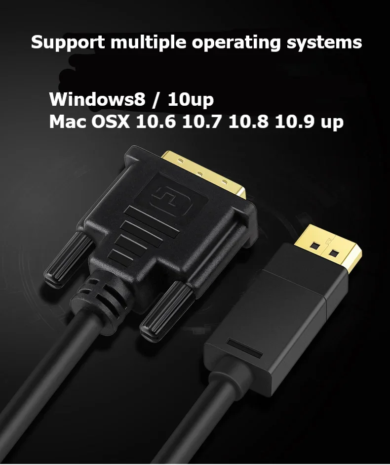 Dtech Male Displayport Port Dp To Male Dvi Video Adapter Converter ...