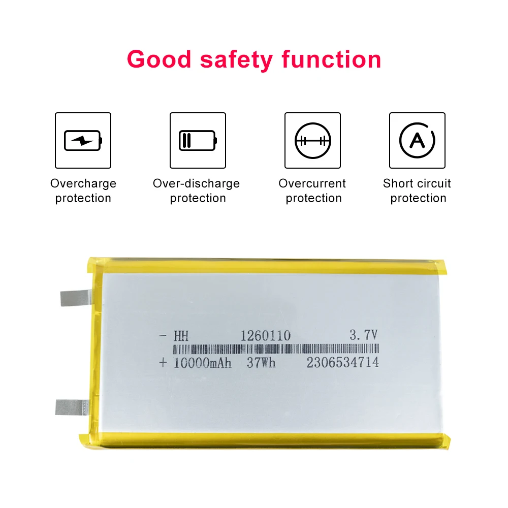 1260110 Polymer Lithium Battery 3.7v 10000mah Mobile Power Medical ...