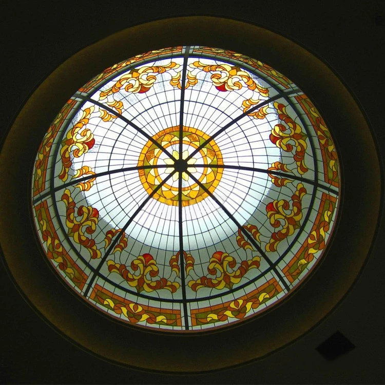 Stained Glass Dome Skylight Handmade Soldering Decorative Stained Glass ...