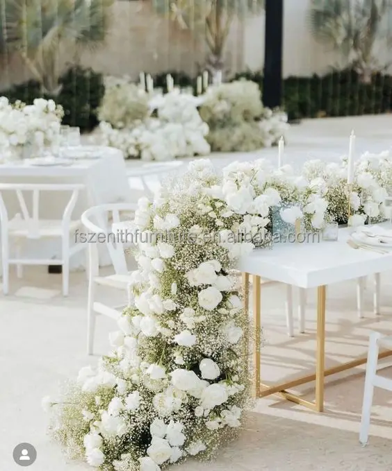 Silk Baby Breath Gypsophila Flower Aisle Runner Customize