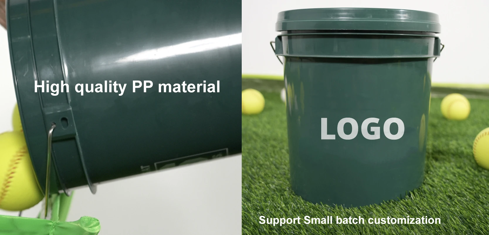 Heavy Duty Plastic Large 20 Gallon Soft Padded Lid Empty Softball ...