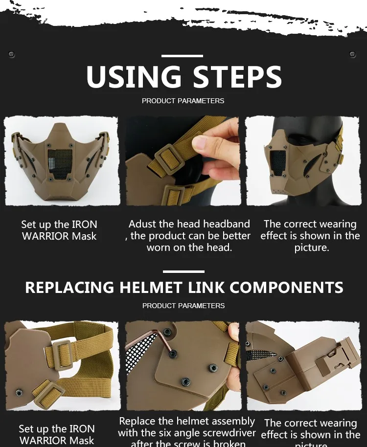 MUCHAN Tactical Paintball Helmet - Durable & Protective