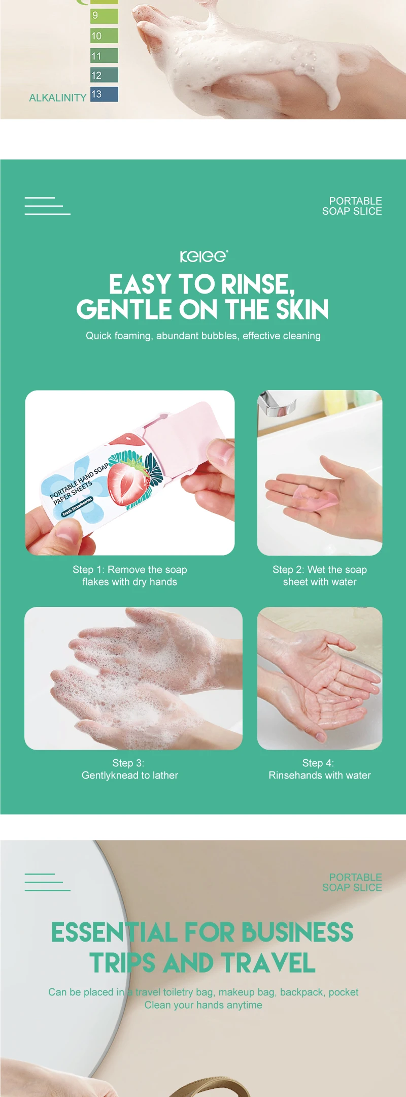 Customized High Quality Hand Soap Sheet One Sheet All Clean Disposable ...