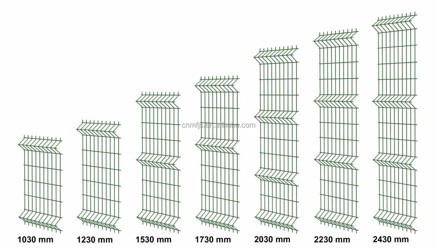 3d Curvy Galvanized Welded Wire Mesh Garden Fence Triangle Mesh 3d ...