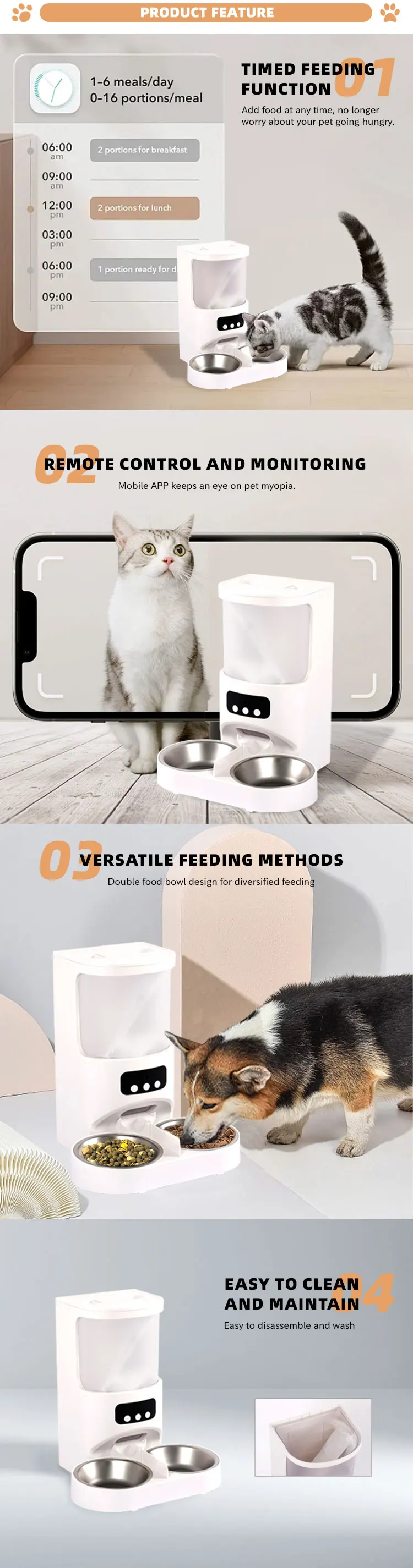 Automatic Feeder Wholesale App Control Pet Feeder Bowl Dog Food Bowl ...