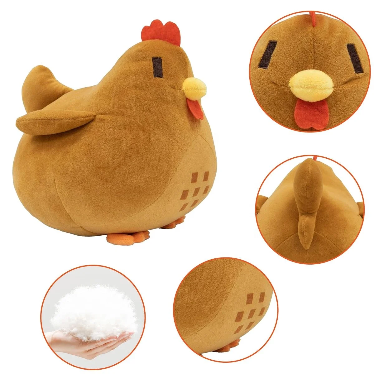 Stardew Valley Chicken Plushie: High-quality Polyester Decor Toy ...