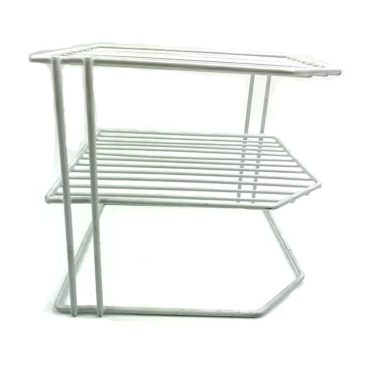 Minimalism New Design 2 Tier Metal Rack Storage Shelf Metal Coated For ...