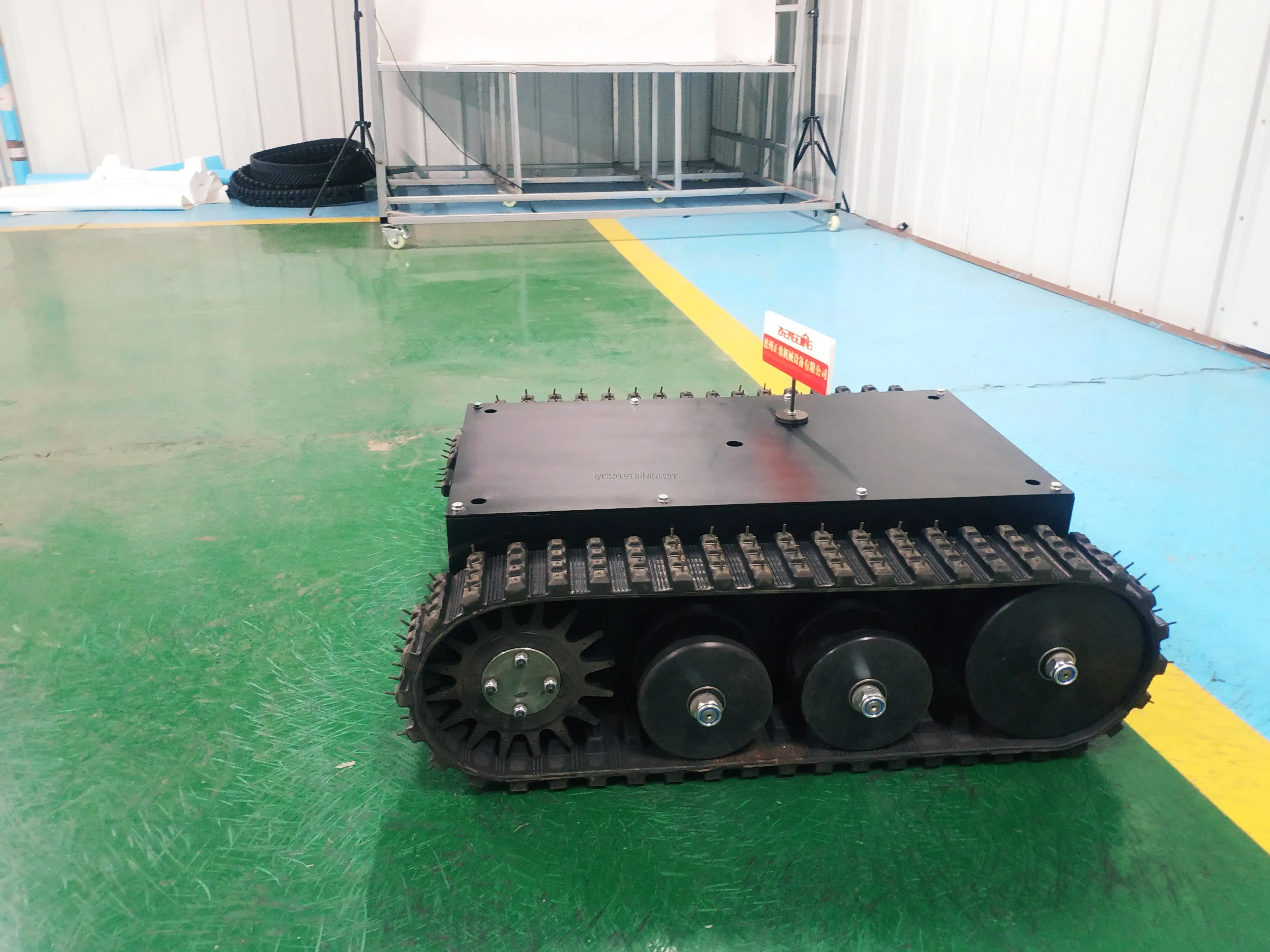 Tracked Undercarriage Rubber Robot Crawler Chassis Loading Weight 50kgs ...