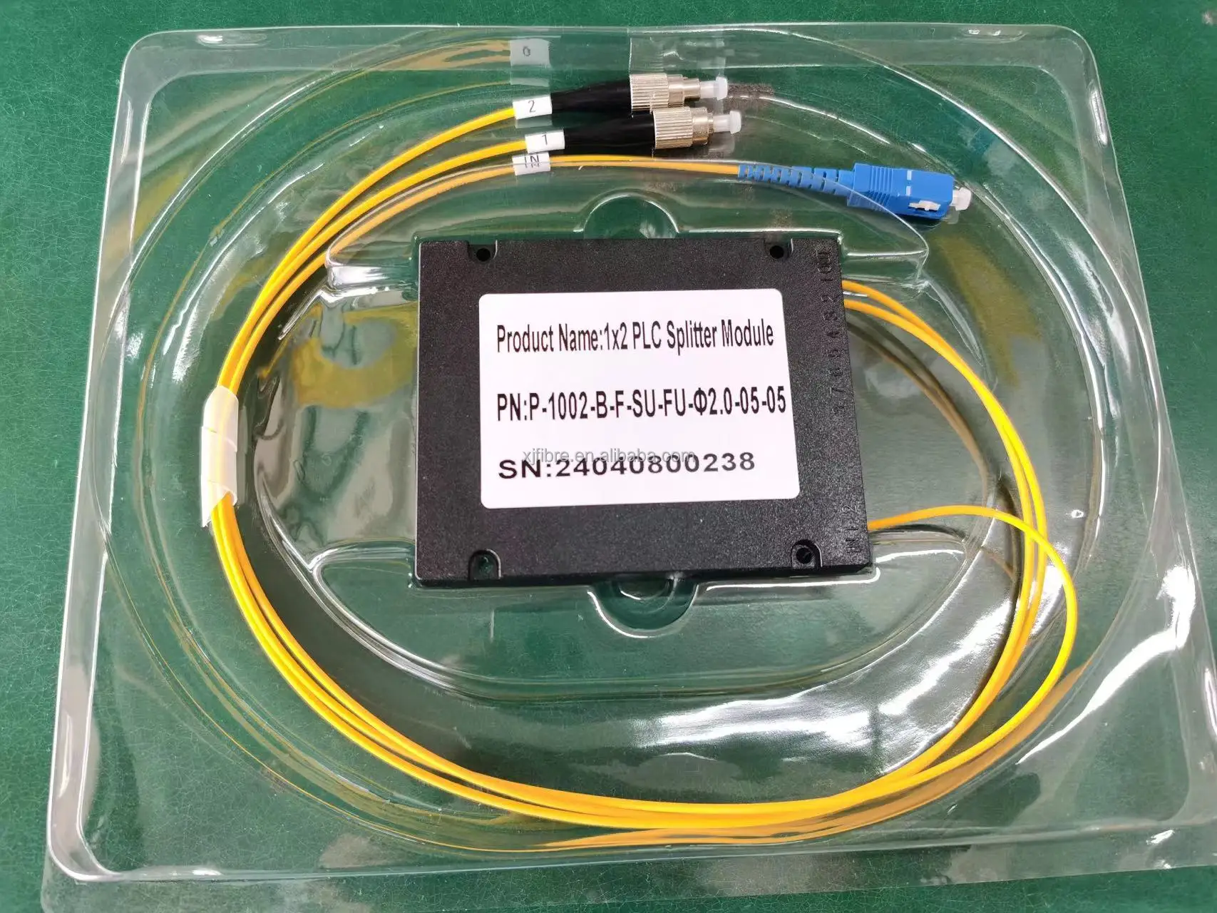 OEM FTTX 1xN Fiber Optical Splitter ABS Tape Box Module 1x2 PLC ...