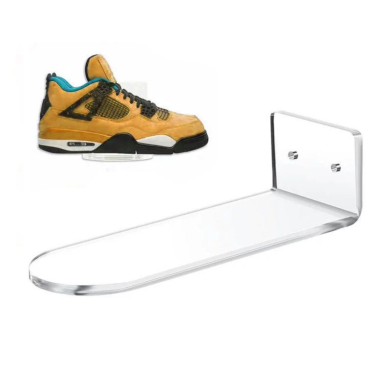Wall Mounted Acrylic Floating Shoe Display Shelves Clear Shoe Display ...