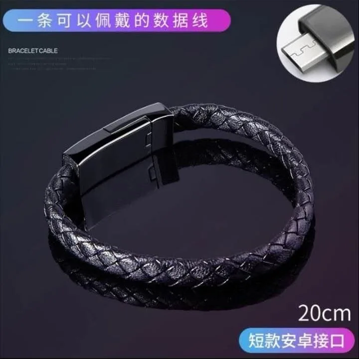 5a Fast Charging Leather Bracelet Mobile Phone Usb Cable Charger For ...