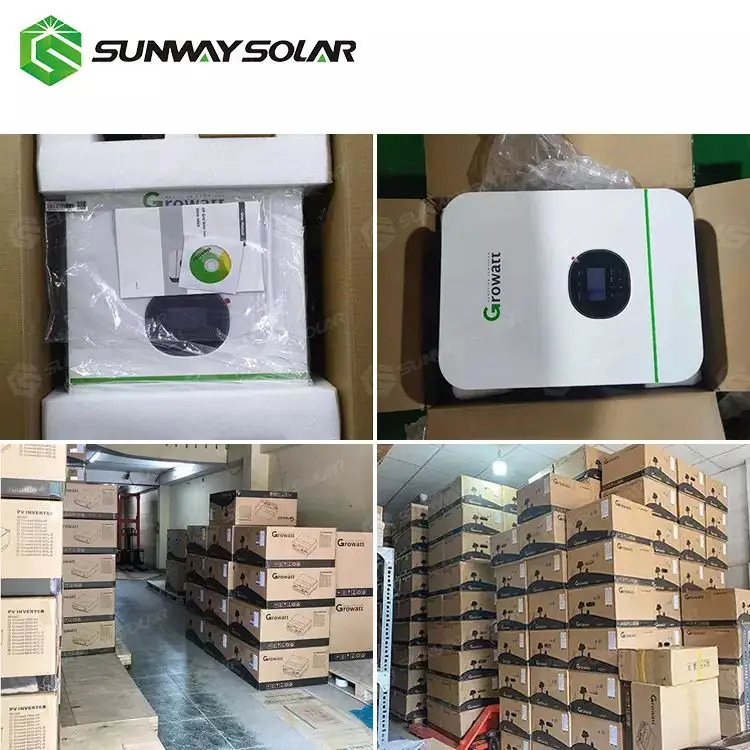 High Quality Growatt Inverter Off Grid Spf 5000tl Hvm 3kw 3.5kw 5kw Off Grid Mppt Solar Inverter ...