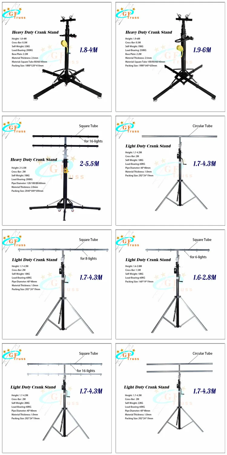 Heavy Duty Stage Light Stand - Adjustable Truss System