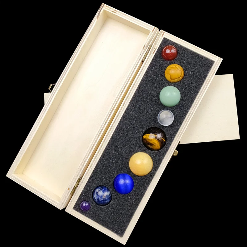 Healing Crystal Gemstone Ball Set - 9 Planets Solar System