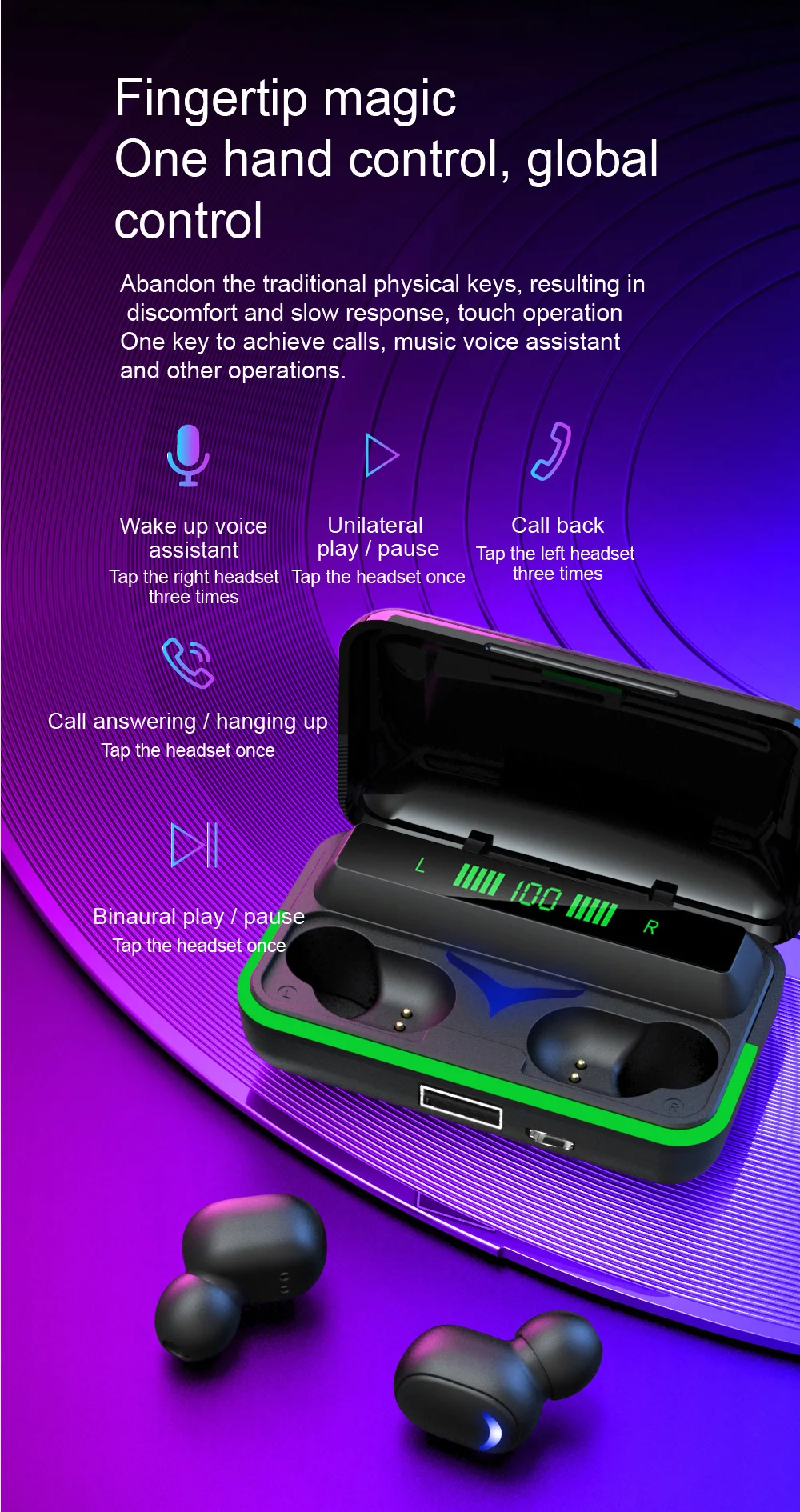 Hot Selling E10 Tws Bt V5.1 Earbuds Wireless Headphones Stereo ...