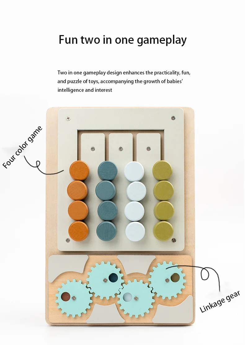 Wooden Logical Thinking Training Concentration Teaching Aids Four ...