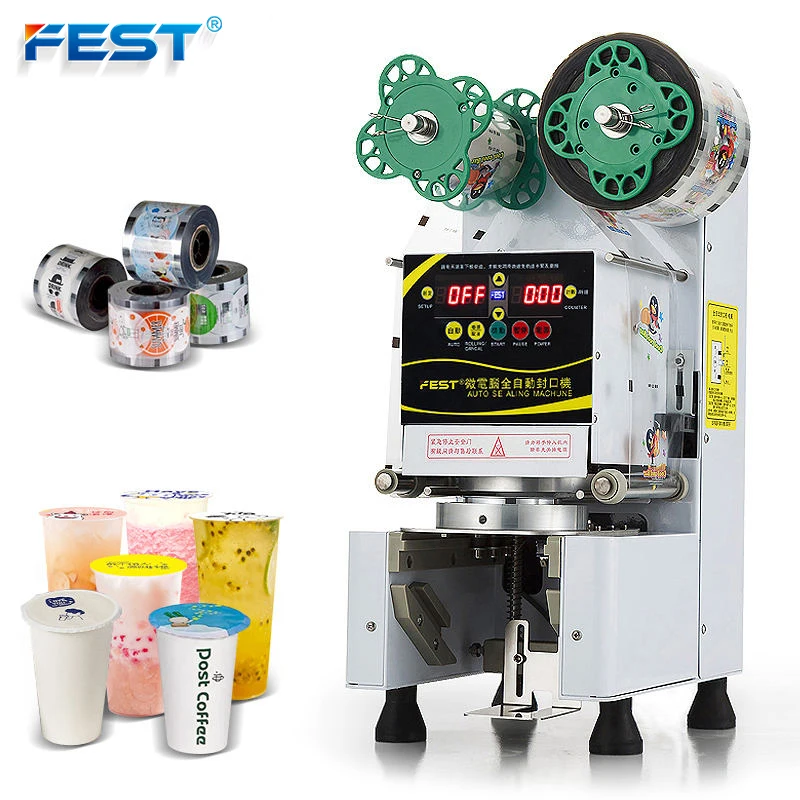 Automatic Cup Sealing Machine Bubble Tea Cup Sealer Plastic or Paper ...