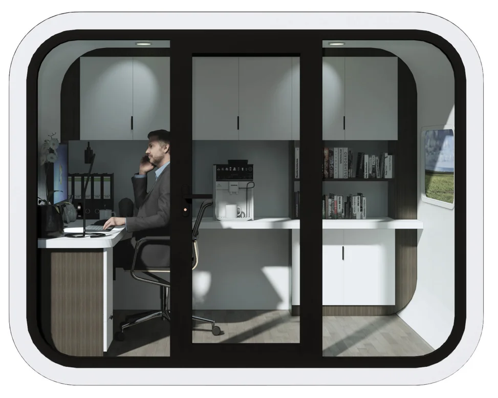 Movable Modern Working Pods - Solar Powered Garden Offices