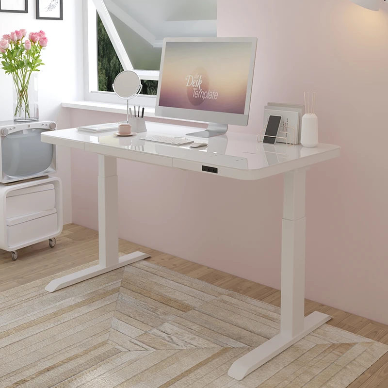 Electric Adjustable Desk - Top Quality Glass Touch Screen