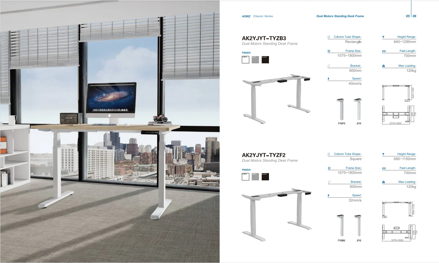 Timotion Standing Desk - Adjustable, Modern Office Furniture