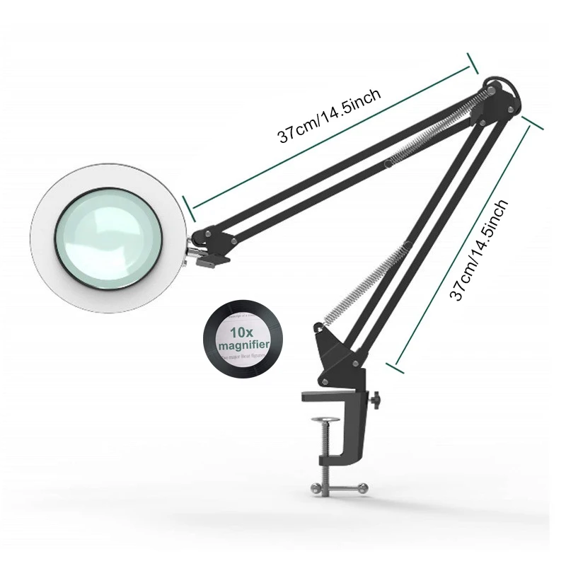 Led Desk Lamp,Swing Arm Light With Clamp Tableside Fixing Lamps Rod ...
