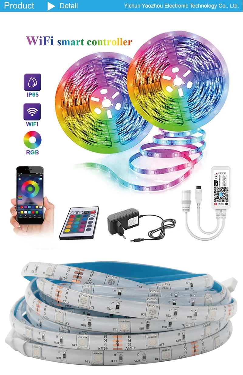 Rgb 5050 Waterproof 10m Flexible 12v 5m Smart Smd Wifi Control 60leds Multicolor Outdoor Color ...