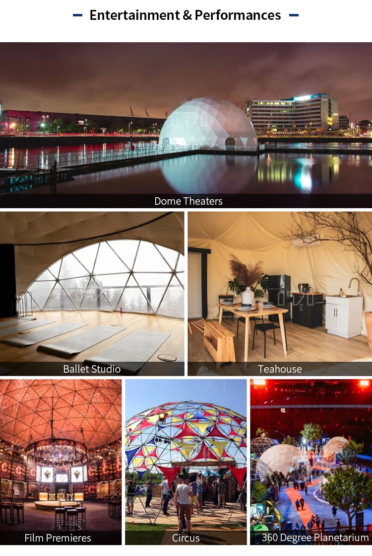 PVC Geodesic Dome Tents for Glamping - Durable & Spacious