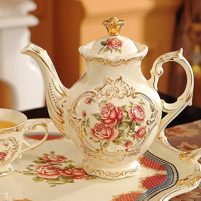 European Gold Rim Porcelain Tea Sets - Perfect for Any Occasion