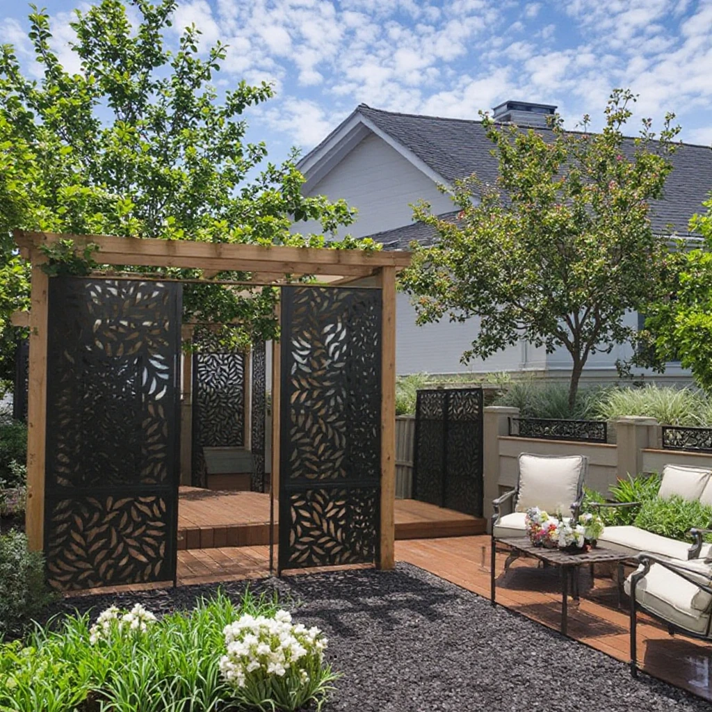 Landscape Pergola Laser Cut Screen Panels - Custom Designs