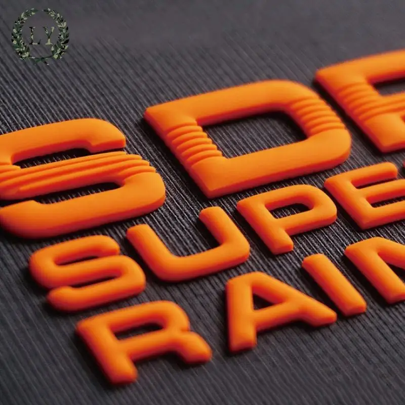 Custom 3D Embossed Silicone Logo Heat Transfer Labels