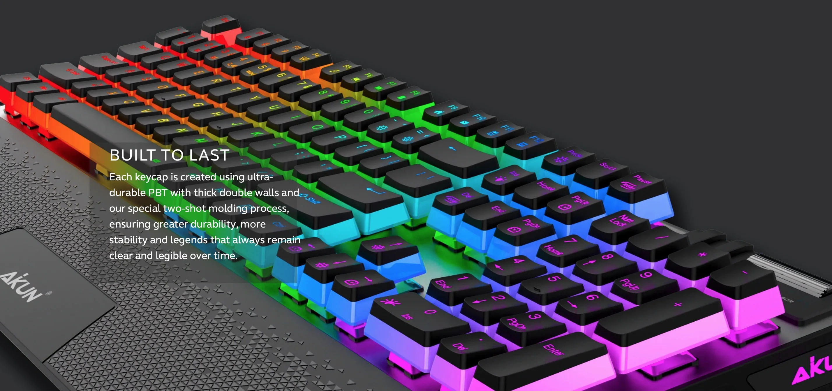AIKUN GX922 Aluminium Wired Programmable Gaming Keyboard RGB Backlight ...