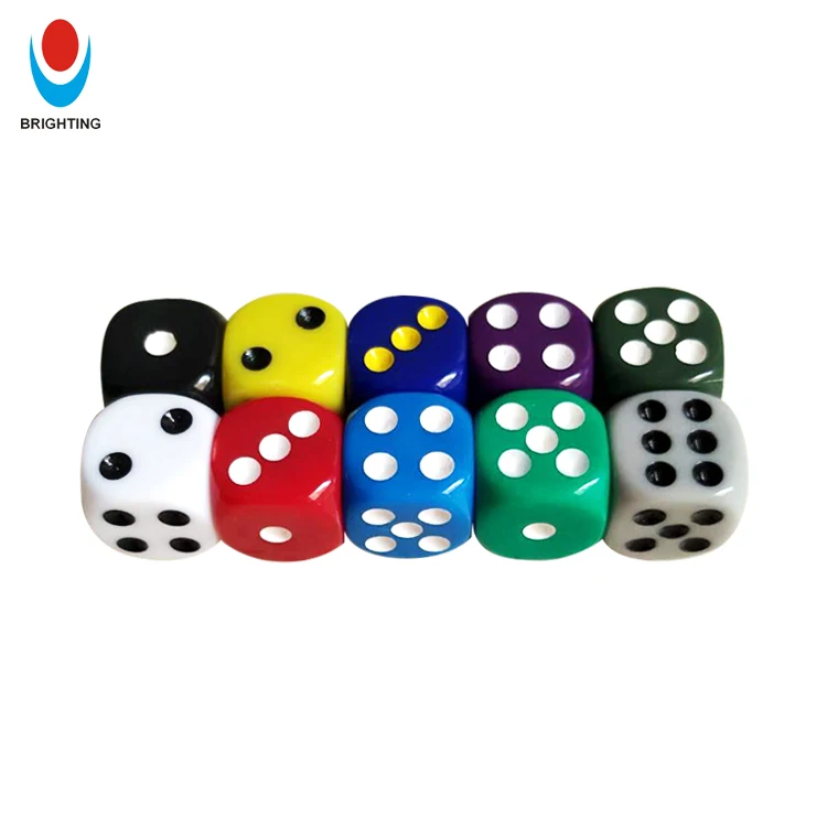 Custom Logo D6 Pip Dot 12mm Acrylic Corner Square Transparent ...