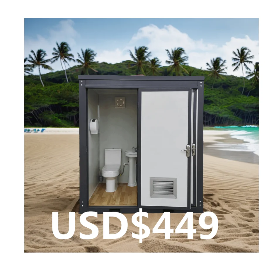 Prefab Portable Toilet Outdoor Mobile Bathroom Convenient Portable ...