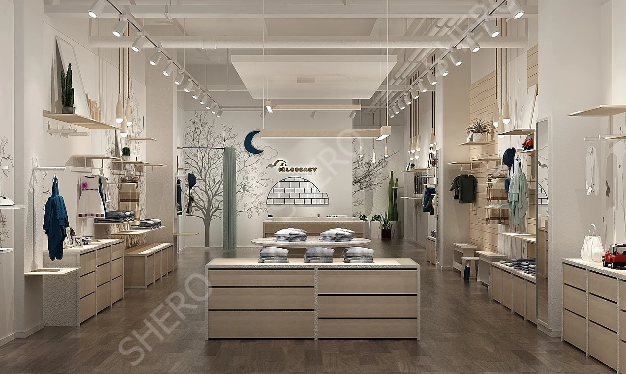 Clothing Shop Counter Design Glass Mirror Showcase Counter Top Hanging ...