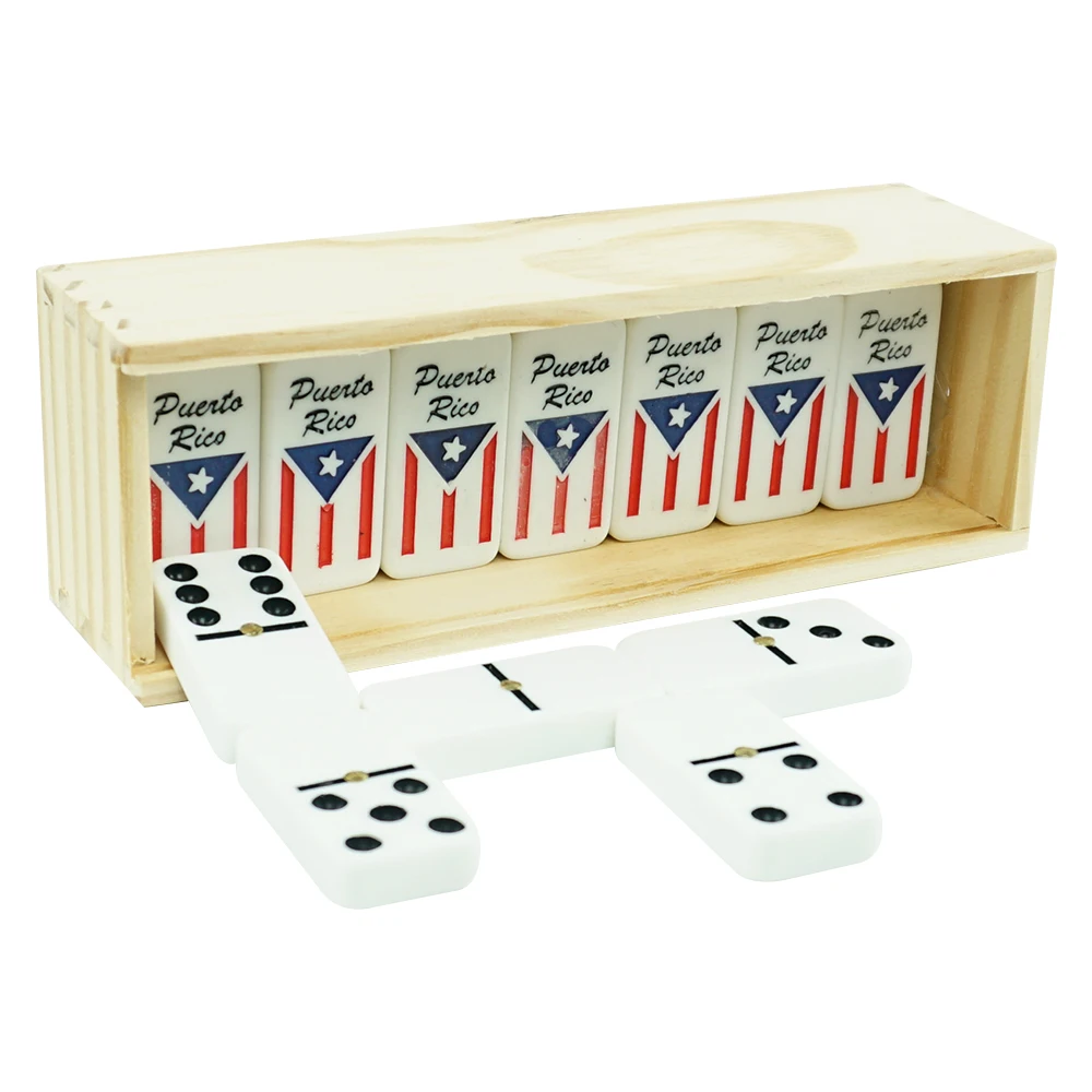 Customized Double 6 Domino Set in Wood Box - OEM & ODM