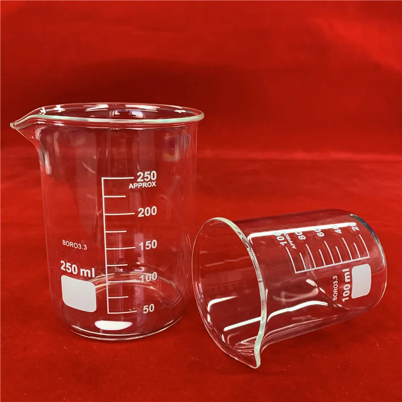 Laboratory Glassware Tall Form Borosilicate Measuring Glass Beaker With ...