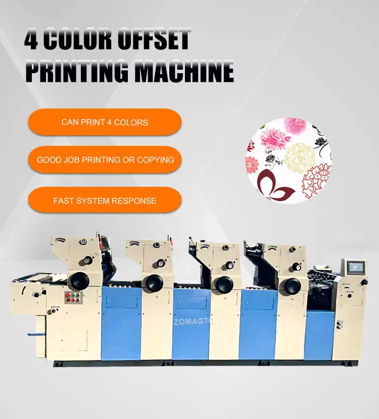 Offset Printer Printing Machine 4 Color Plastic Off Set Printing ...