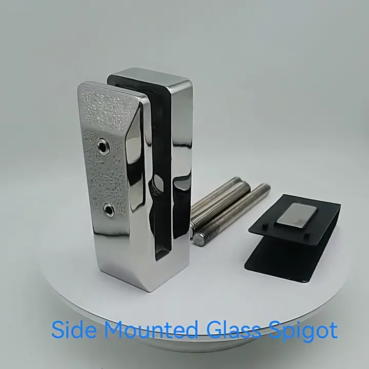 Glass Balustrade Stainless Steel Handrail Bracket Side Mounted Glass ...