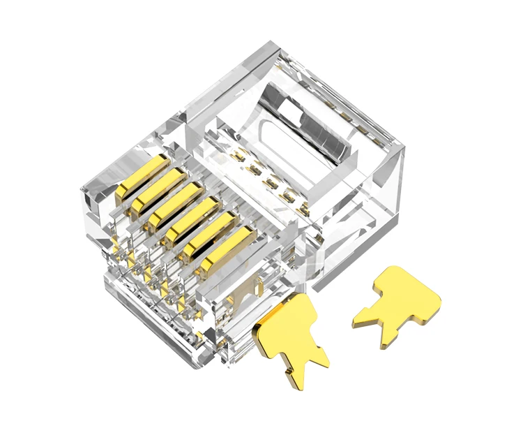 Zhefan Cat6 Utp 6p6c Unshielded Utp Crystal Heads For Connect Network - Buy Connector Utp ...