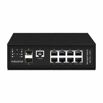Full Gigabit Managed 8 Port Switch+2sfp Din Rail Mounting - Buy 8 Port ...
